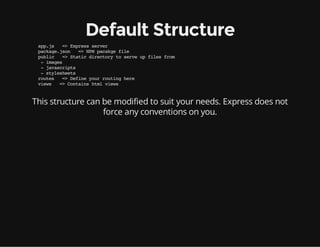 Intro to the Express Web Framework | PPT