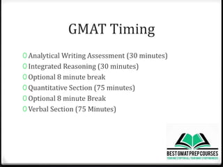Intro to the gmat | PPTX