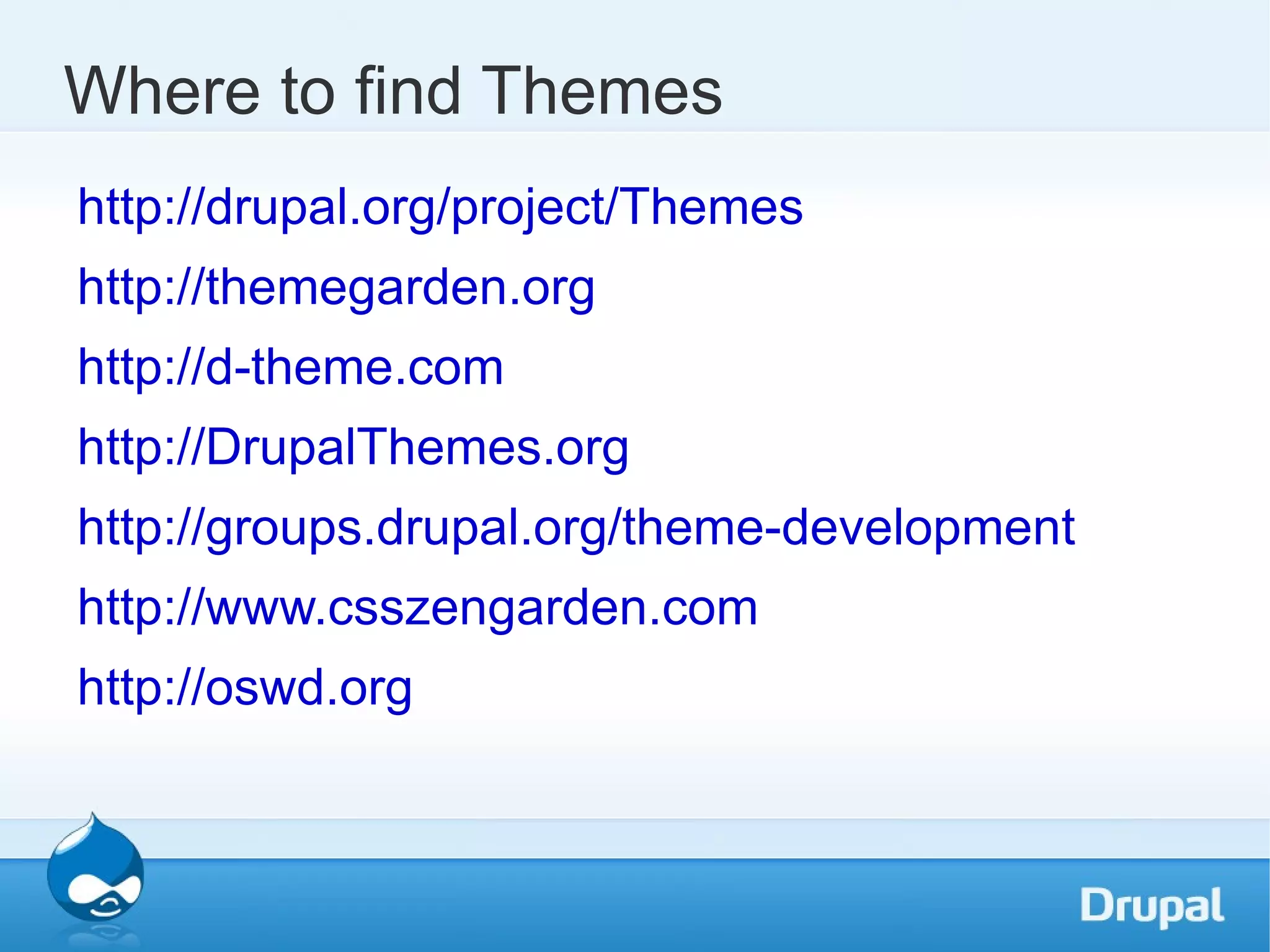 DrupalEasy: Intro to Theme Development | PPT
