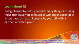 Intro to the philosophy of the human person Chapter 1 the process of ...