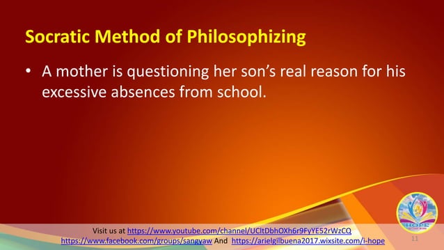 Intro to the philosophy of the human person ch 2-1 socratic method of ...