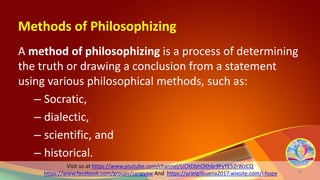 Intro to the philosophy of the human person ch 2-1 socratic method of ...
