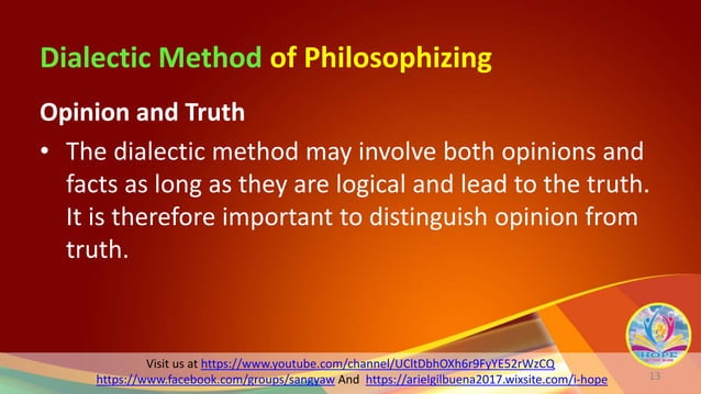 Intro to the philosophy of the human person _ ch 2-2 dialectic method ...