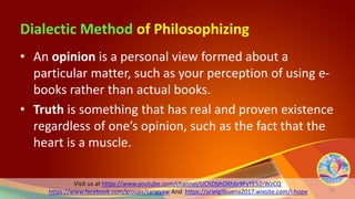 Intro to the philosophy of the human person _ ch 2-2 dialectic method ...
