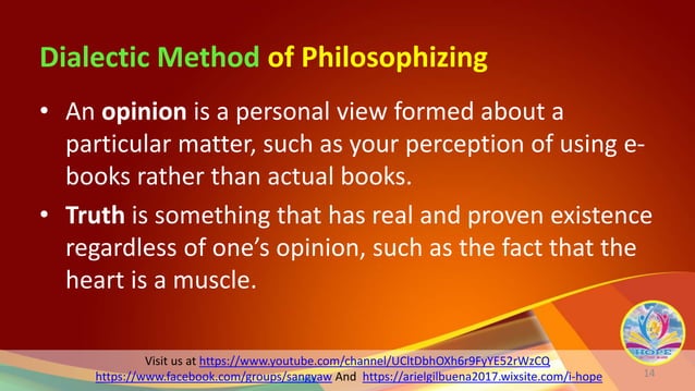 Intro to the philosophy of the human person _ ch 2-2 dialectic method ...