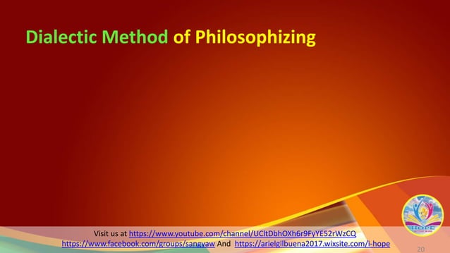 Intro to the philosophy of the human person _ ch 2-2 dialectic method ...