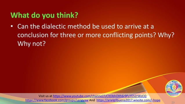 Intro to the philosophy of the human person _ ch 2-2 dialectic method ...
