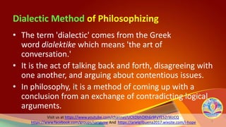 Intro to the philosophy of the human person _ ch 2-2 dialectic method ...