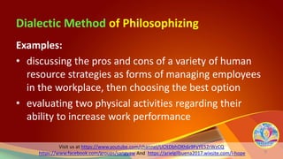 Intro to the philosophy of the human person _ ch 2-2 dialectic method ...