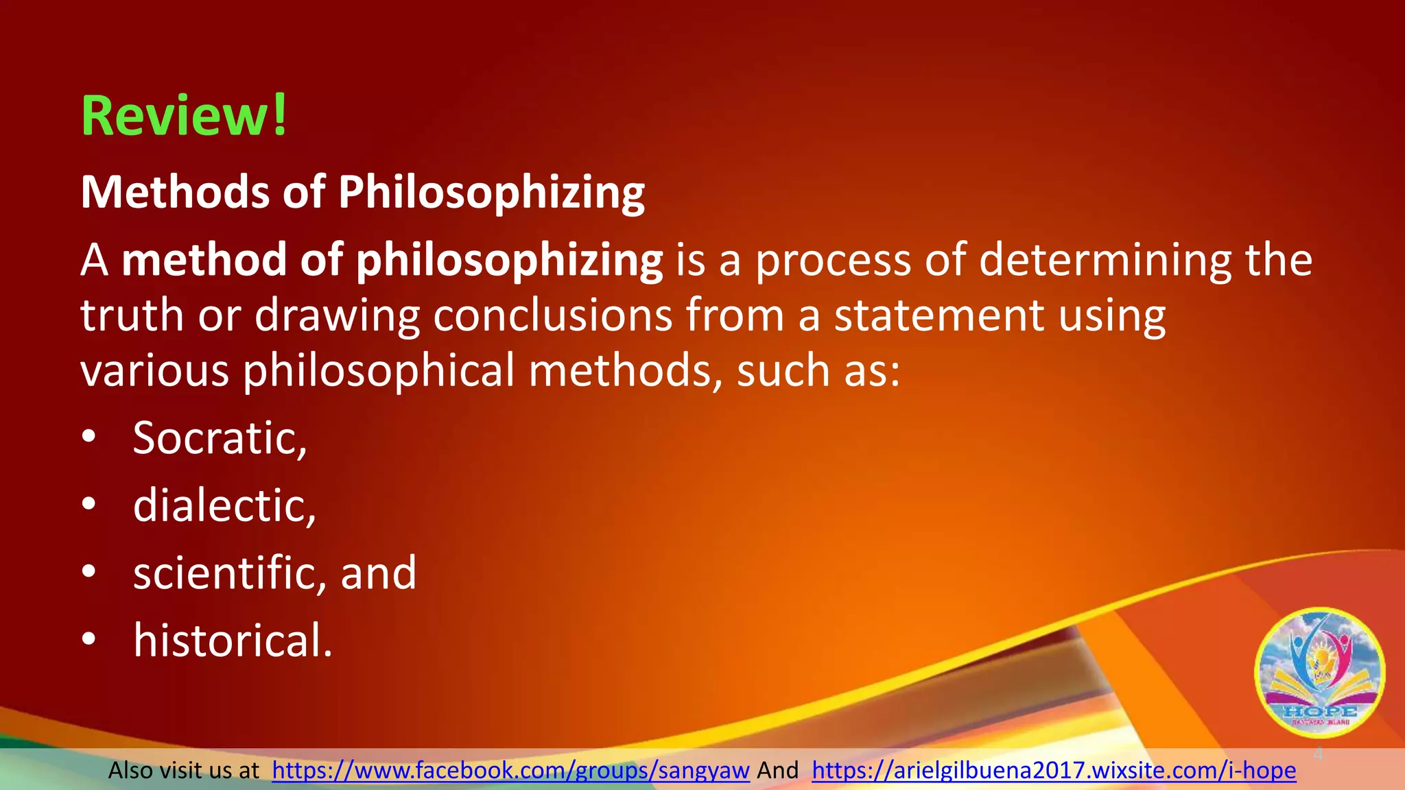Intro to the philosophy of the human person _ ch 2-3 scientific method ...