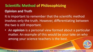 Intro to the philosophy of the human person _ ch 2-3 scientific method ...