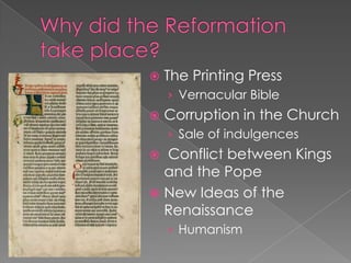 Intro to the reformation | PPTX