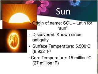 Intro to the universe and the solar system | PPTX