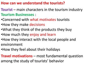 Introduction to tourism | PPTX