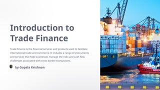 Introduction to Trade Finance and its procedures | PPTX