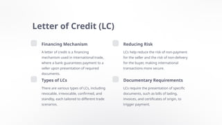Introduction to Trade Finance and its procedures | PPTX