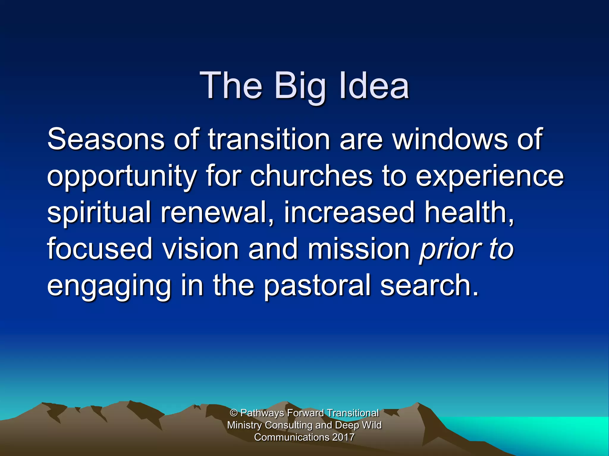 Introduction to Transitional Ministry | PPSX