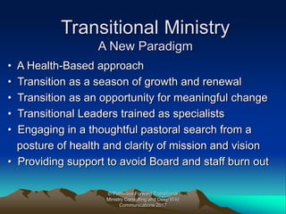 Introduction to Transitional Ministry | PPSX