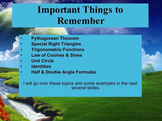 Trigonometry Lesson Introduction And Basics Ppt