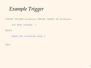 Intro to trigger and constraint | PPT
