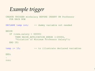 Intro to trigger and constraint | PPT