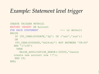 Intro to trigger and constraint | PPT