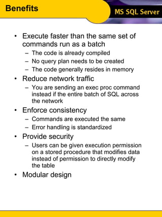 Intro to tsql unit 14 | PPT | Databases | Computer Software and ...