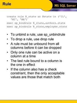 Intro to tsql unit 8 | PPT