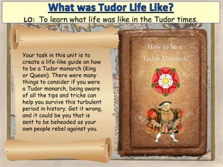 Intro to Tudor life | PPTX
