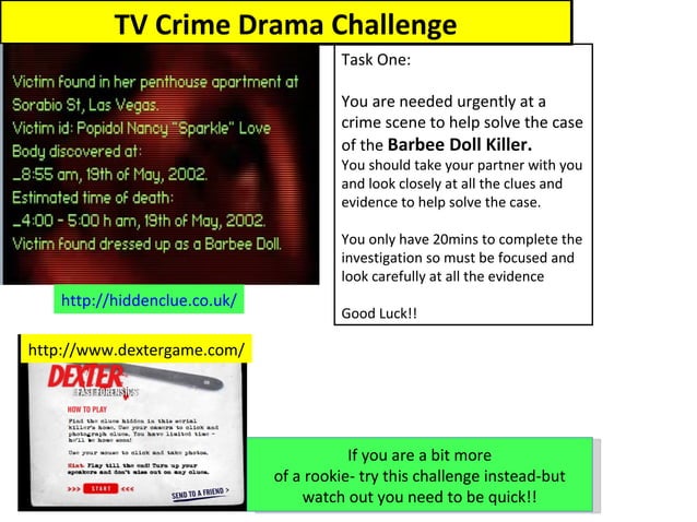 Intro to tv crime drama | PPT