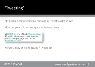 Introduction to twitter for construction industry | PPT