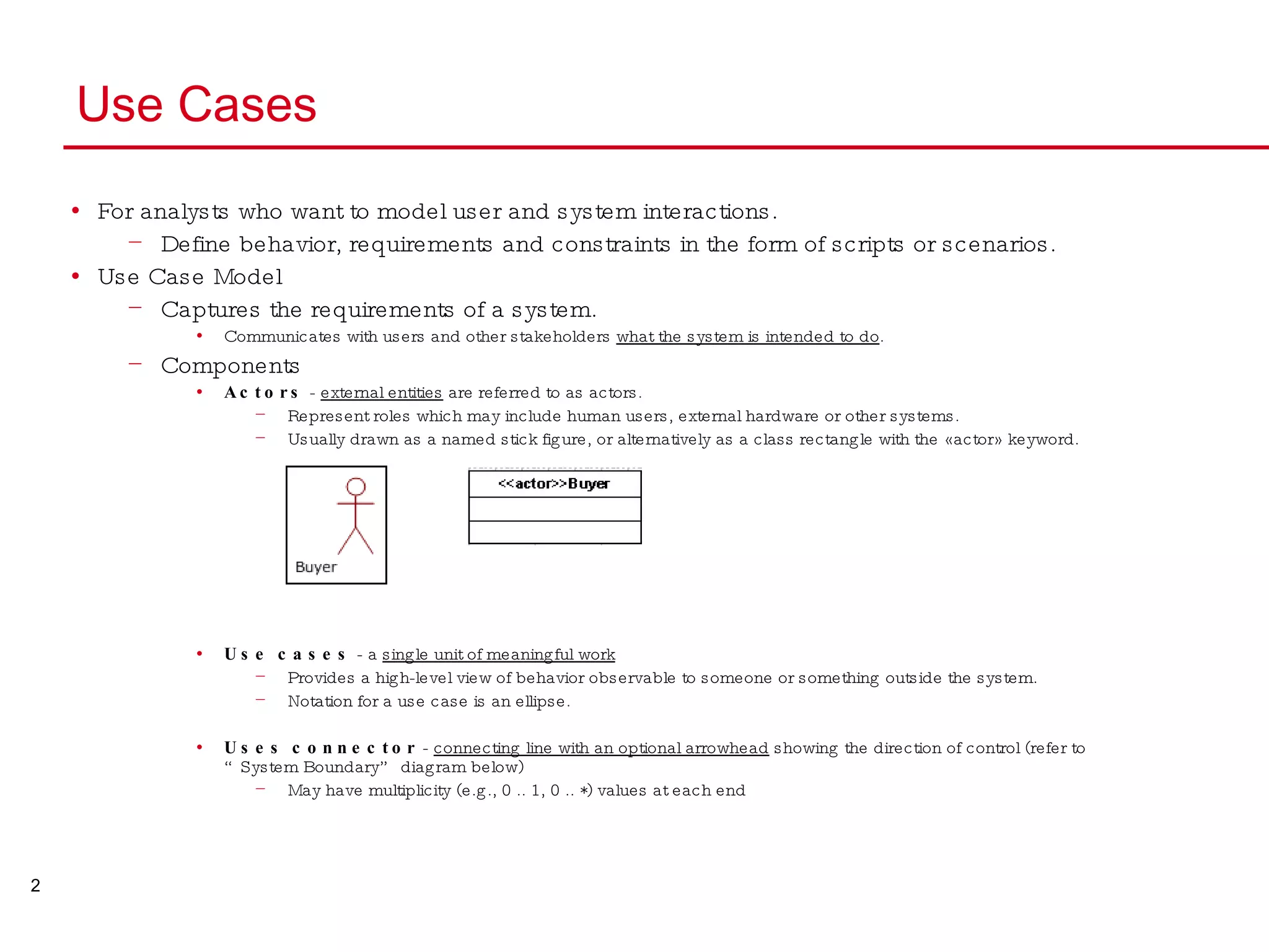 Intro to UML - Use Case diagrams | PPT