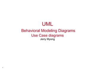 Intro to UML - Use Case diagrams | PPT
