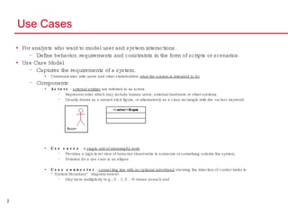 Intro to UML - Use Case diagrams | PPT