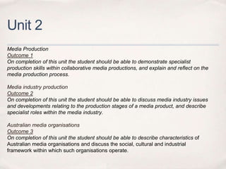 Intro to unit 2 Media | PPTX