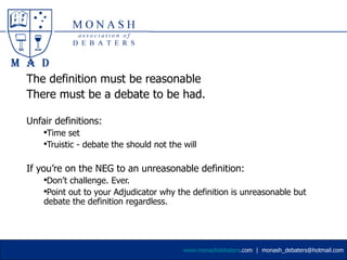 Intro To University Debating | PPT