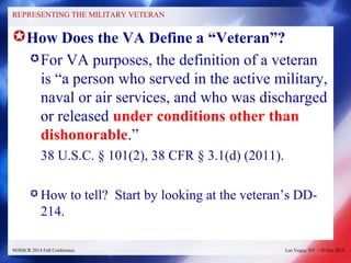 Intro to VA Law Part 1 NOSSCR 10.2014