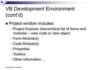 Intro_to_VB.PPT | Programming Languages | Computing