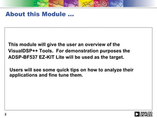 Introduction to visual DSP++ | PDF