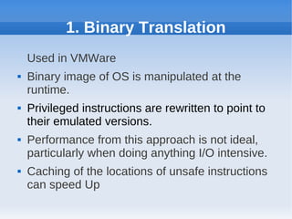 Intro to virtualization | PPT