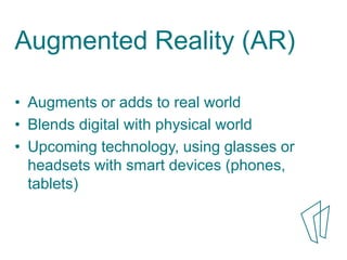 Introduction to Virtual and Augmented Reality | PPTX