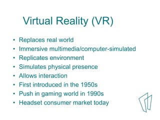 Introduction to Virtual and Augmented Reality | PPTX