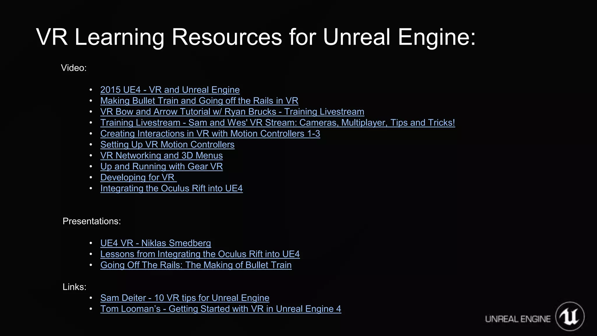Intro to VR with Unreal Engine | PPTX