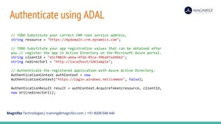 Intro to web api with dynamics 365 | PPT