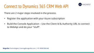 Intro to web api with dynamics 365 | PPT