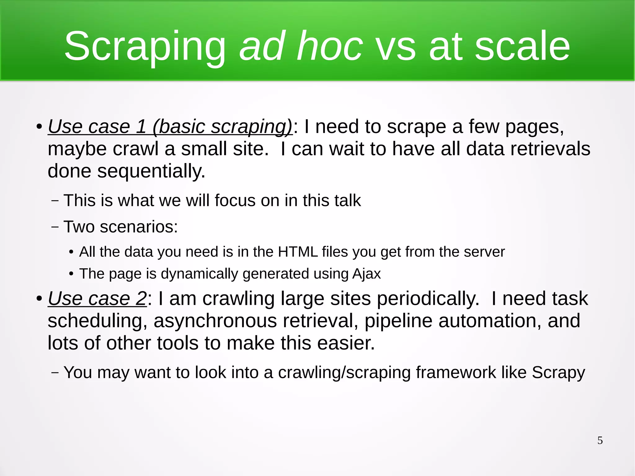 Intro to web scraping with Python | PPT Intro to web scraping with Python | PPT