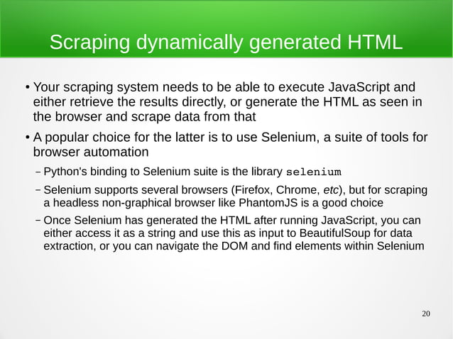 Intro to web scraping with Python | PDF
