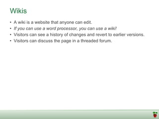 Intro to wikis in education | PPT | Internet for Beginners | Internet