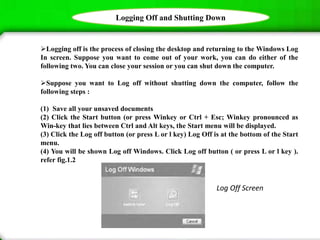 Logging Off and Shutting Down - R.D.Sivakumar | PPTX