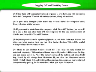 Logging Off and Shutting Down - R.D.Sivakumar | PPTX
